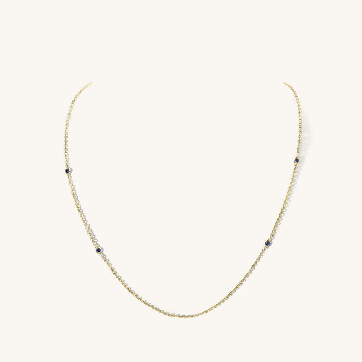 Four Sapphire Bezel Chain | Zahava