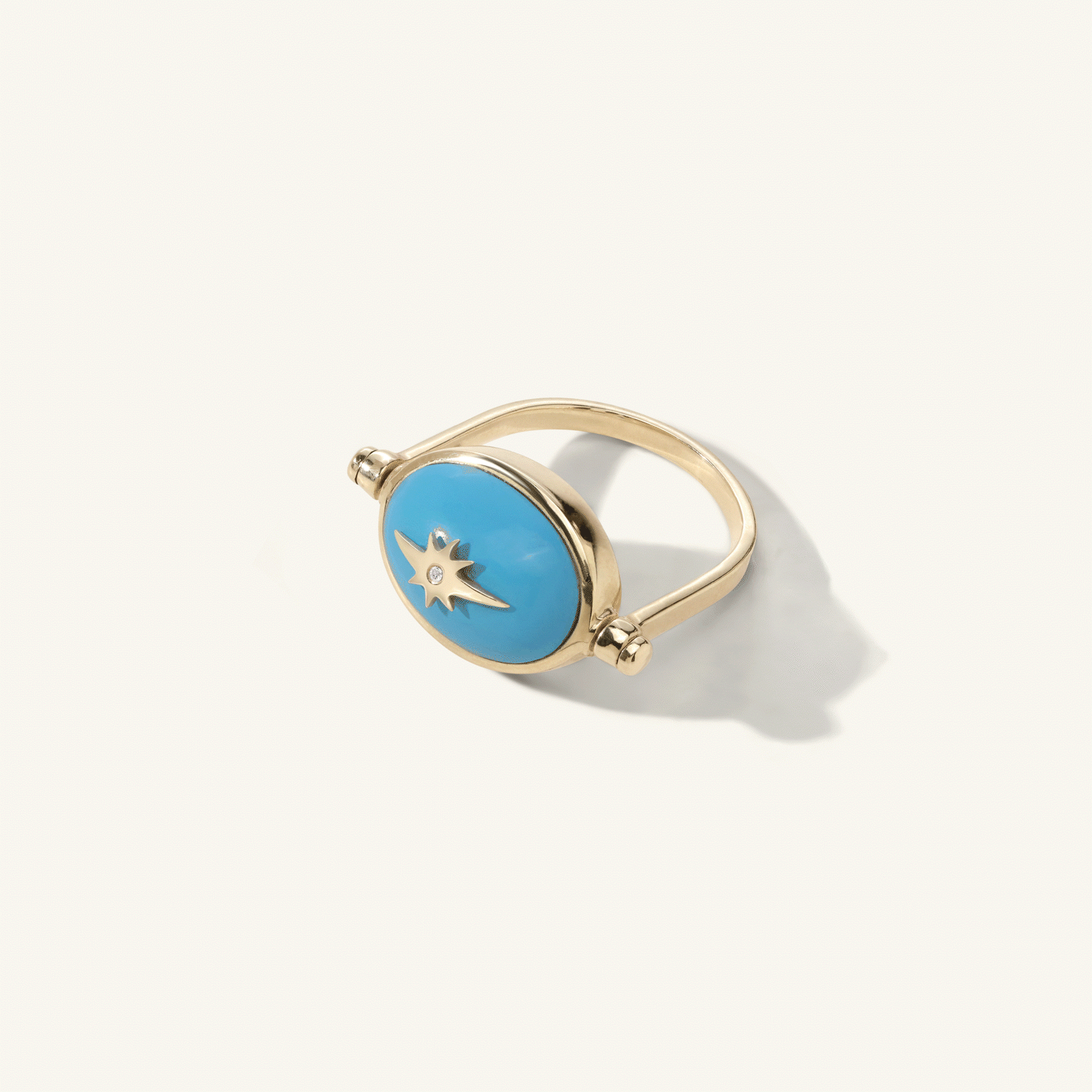Spinning Turquoise Star Ring | Zahava