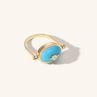 Spinning Turquoise Star Ring | Zahava
