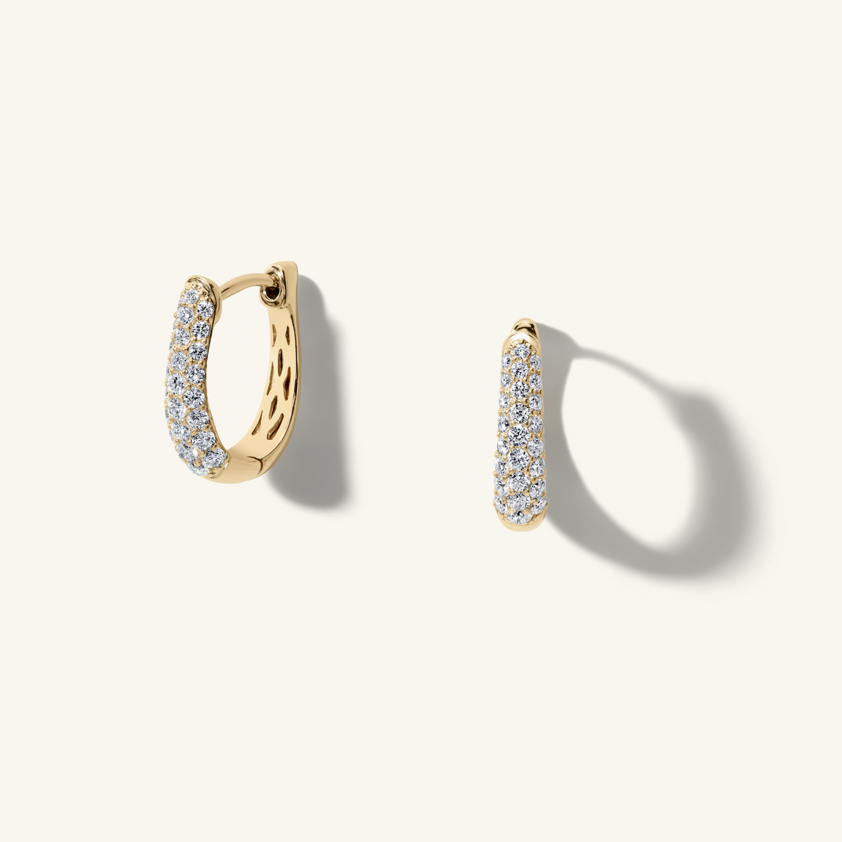 Theodora Triple Diamond Hoop Earrings | Zahava